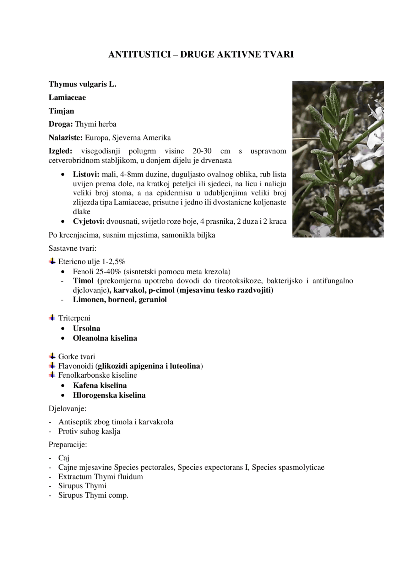 Antitusici-supstance koje umiruju kašalj | Beleške' predlog ...