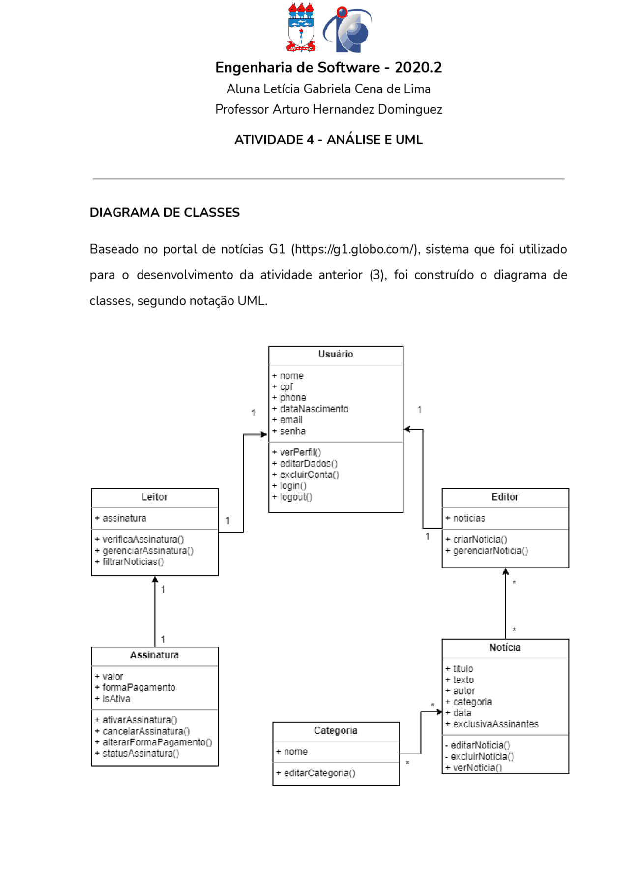 Projeto De Analise E Uml Docsity
