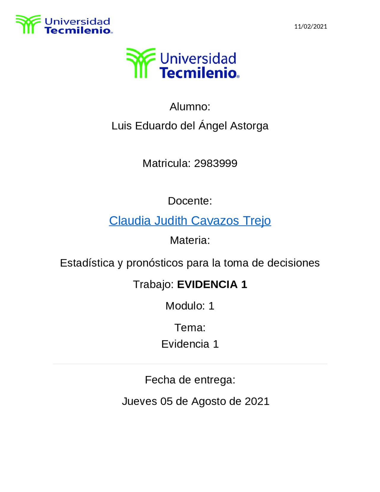 Ejercicio De Estadistica Docsity