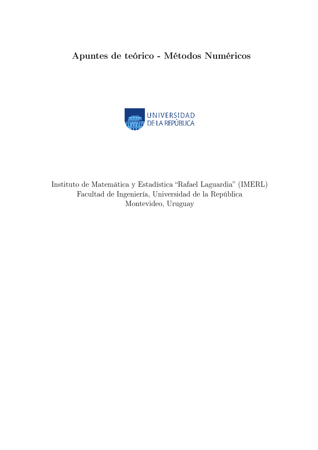 Apuntes De Metodos Numericos Docsity
