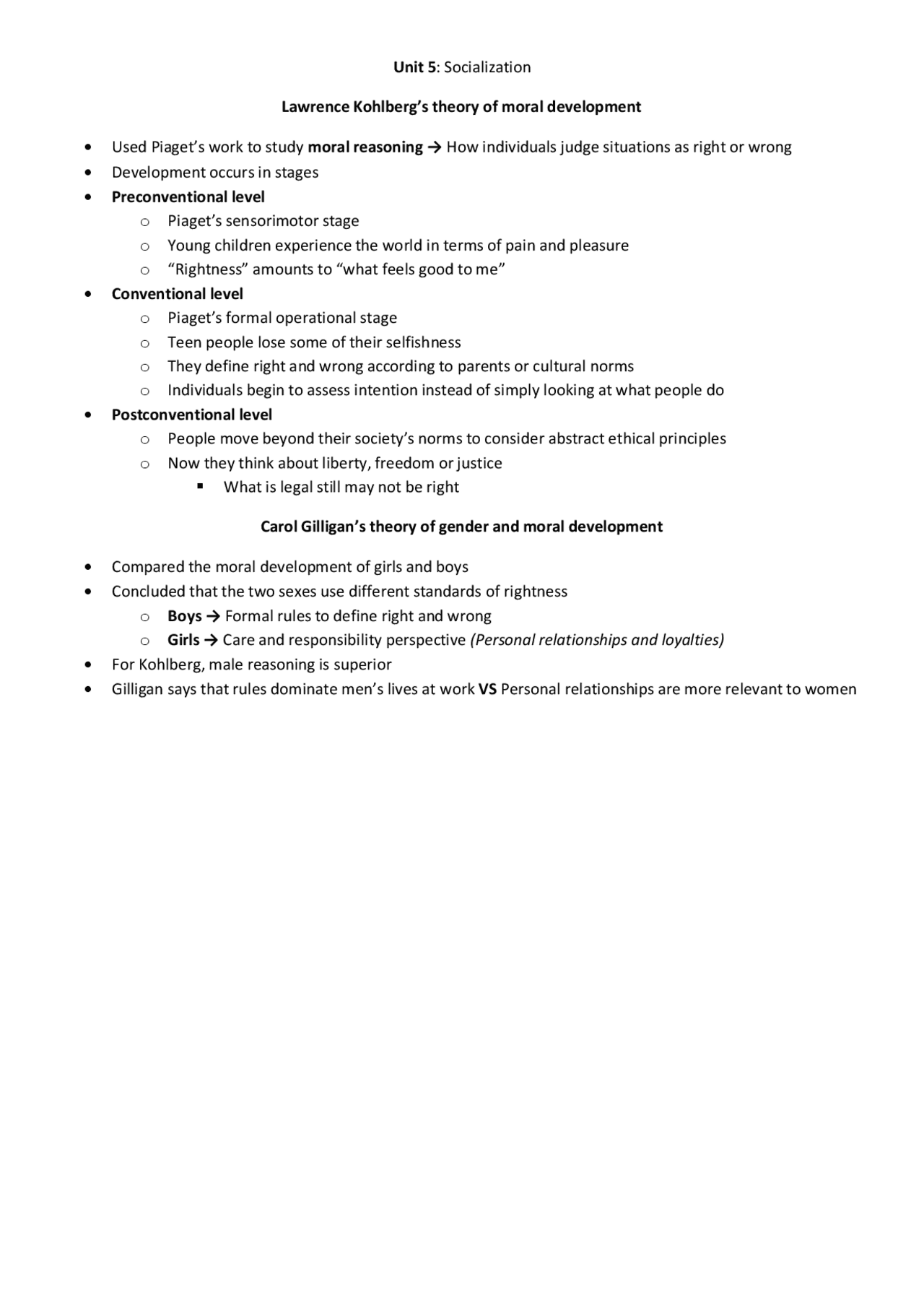 Tema 5 Socialization Docsity