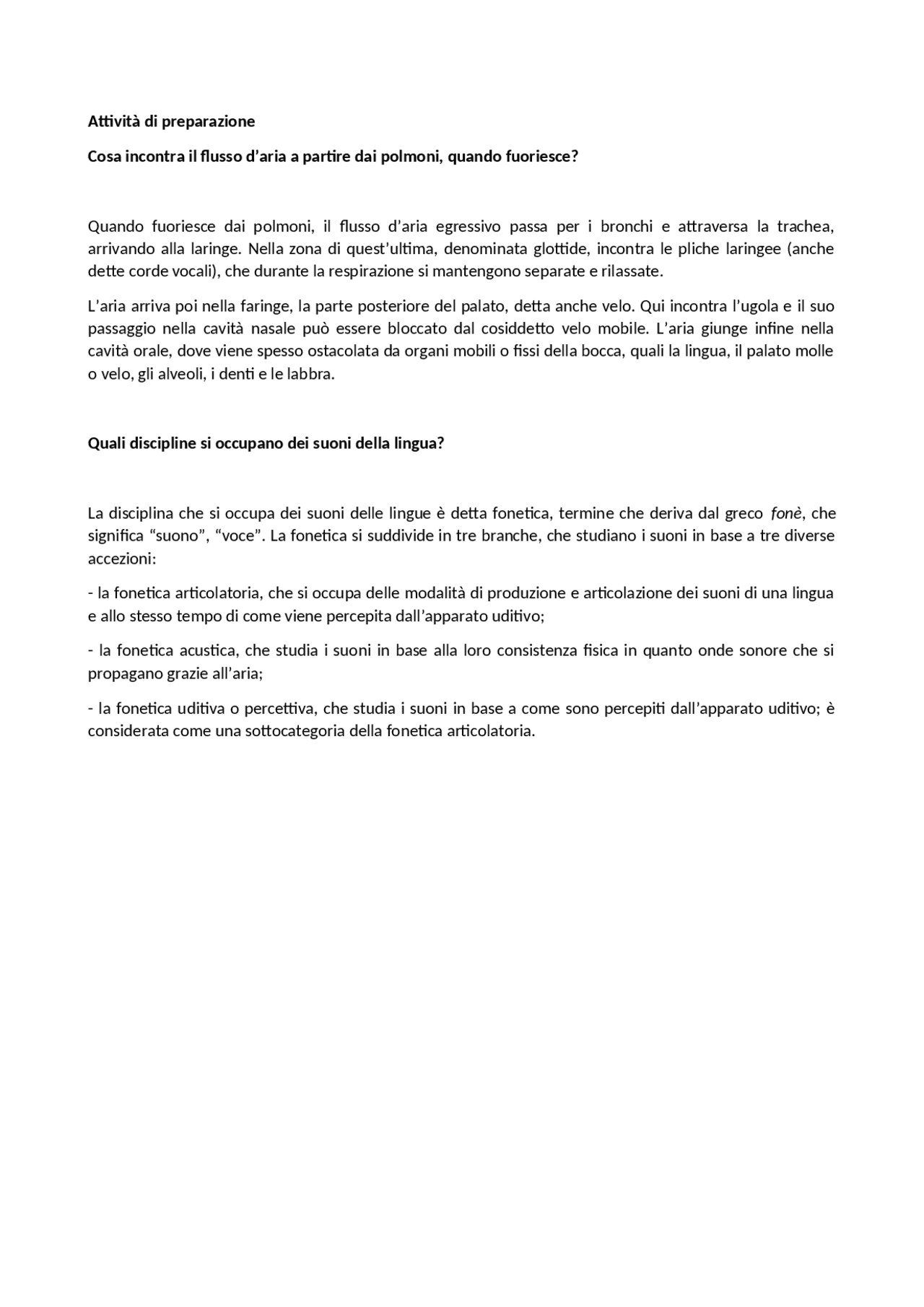 Esercizi Di Linguistica Generale Docsity