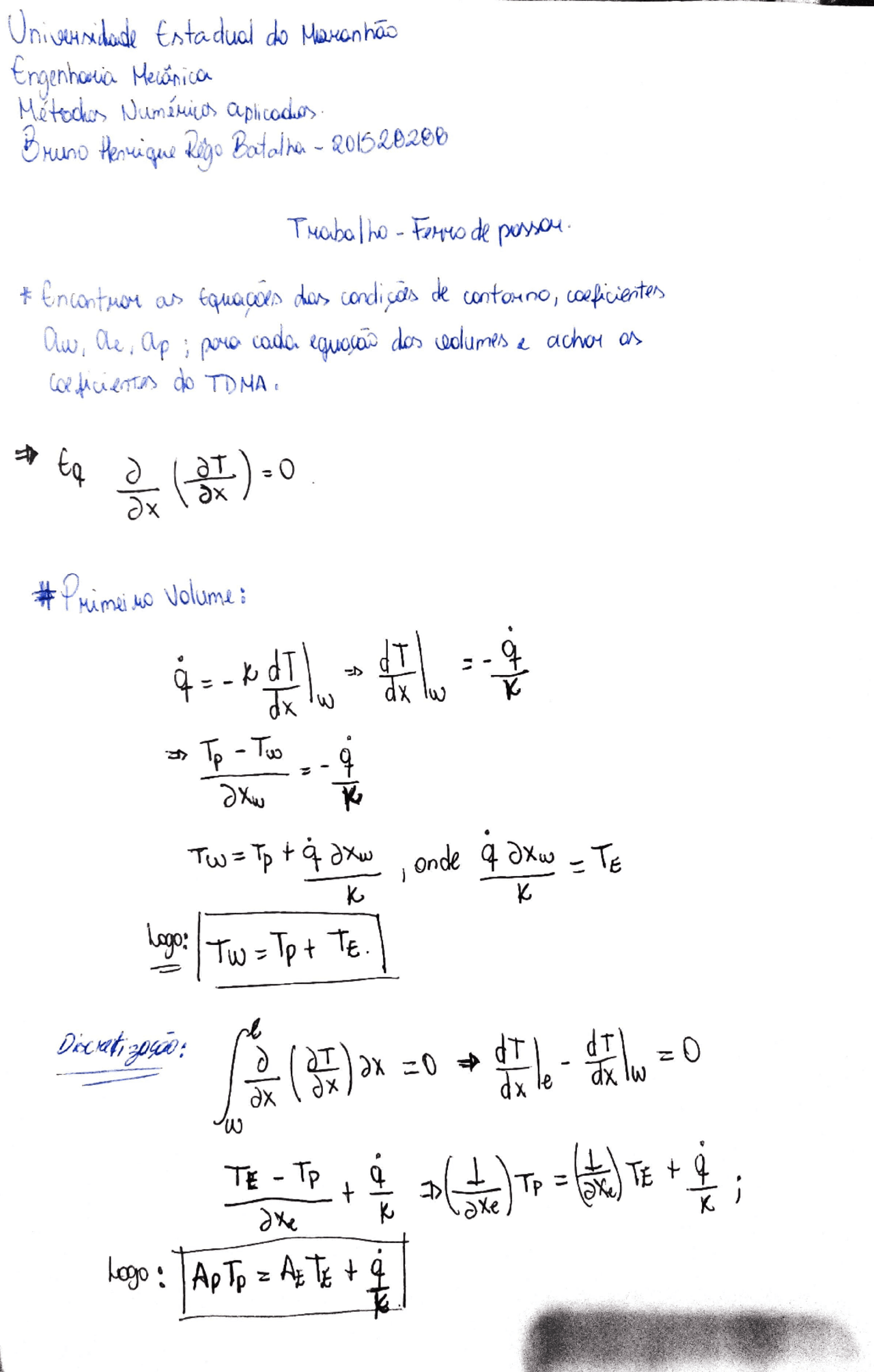 Ferro de passar | Exercícios Métodos Numéricos em Engenharia | Docsity
