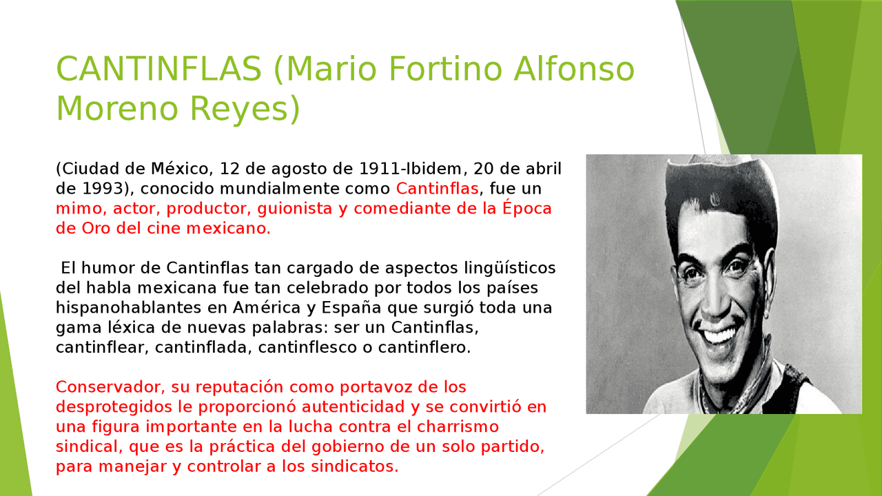 Cantinflas historia y evolucion - Docsity