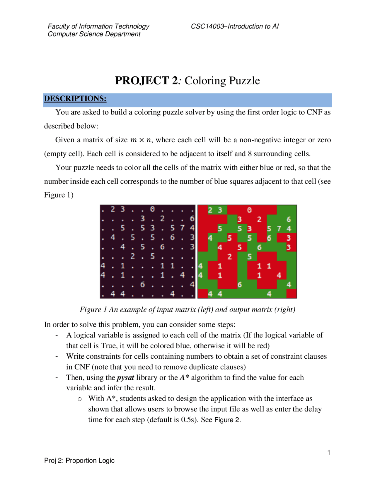 PROJECT 2 Coloring Puzzle DESCRIPTIONS | Exercises Artificial ...