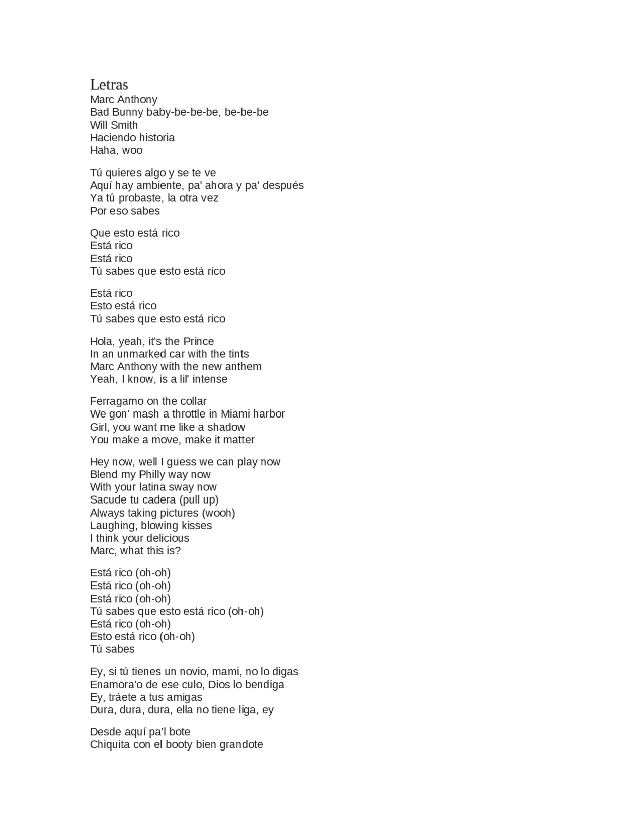 letra de una canción | Transcripciones de Lenguaje y práctica musical ...