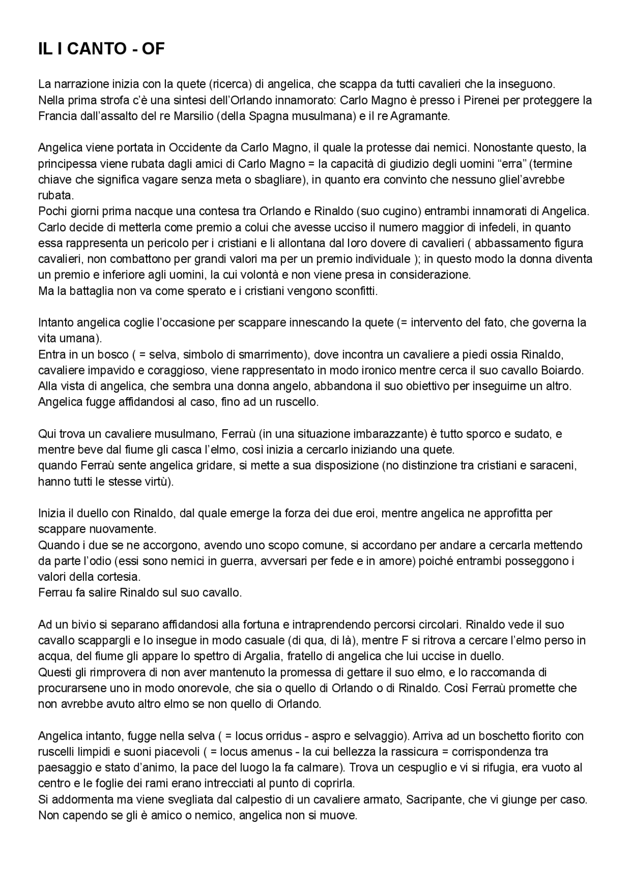 Testi Più Importanti Di Tasso E Ariosto Docsity