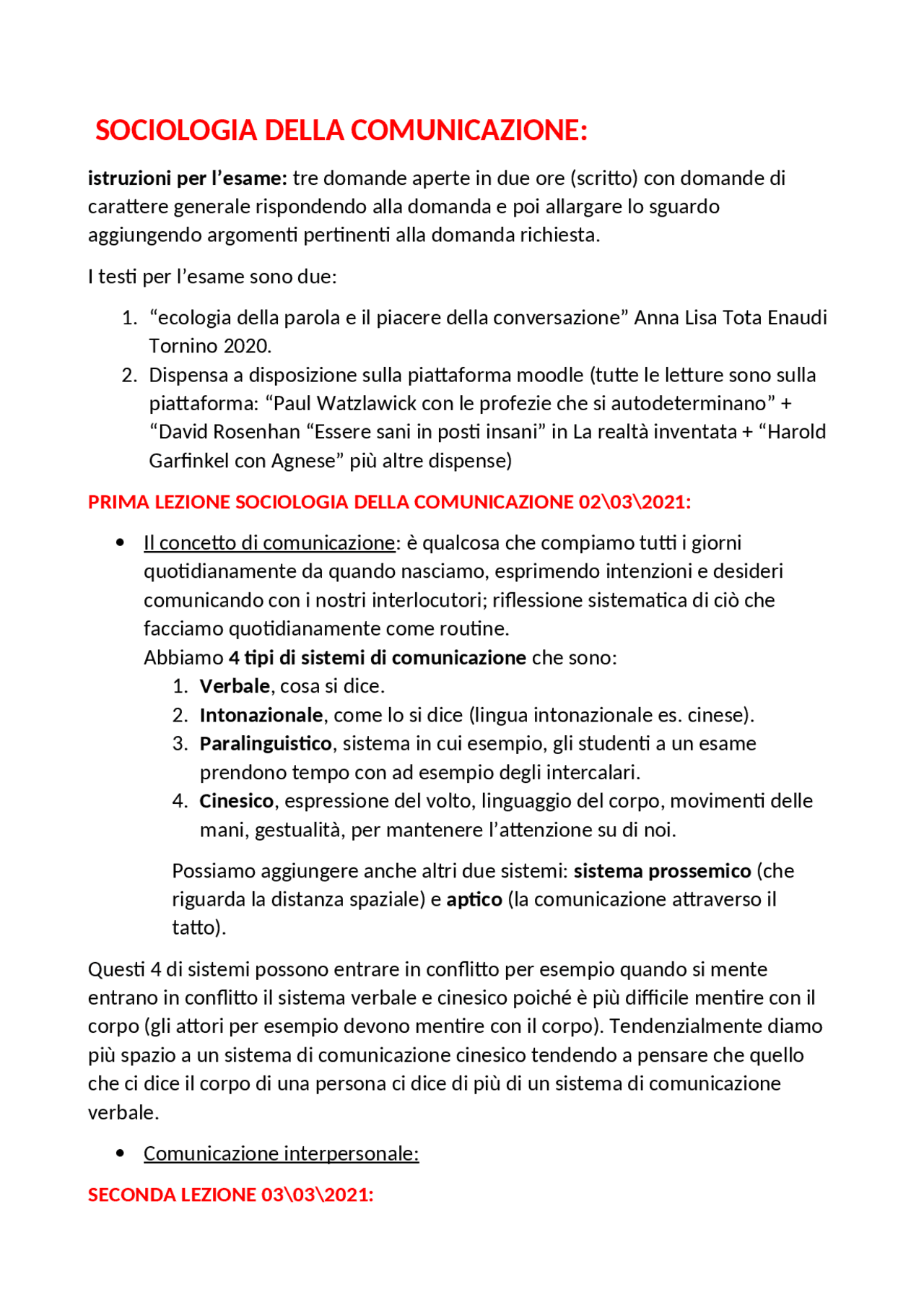 Rissunto Sociologia Della Comunicaizone Docsity