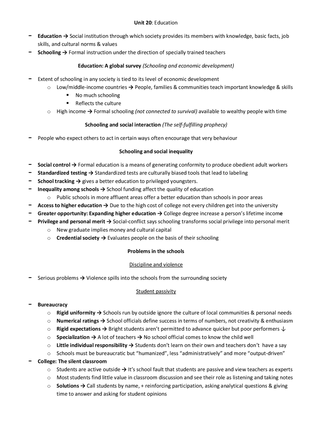 Tema 20 - Education - Docsity