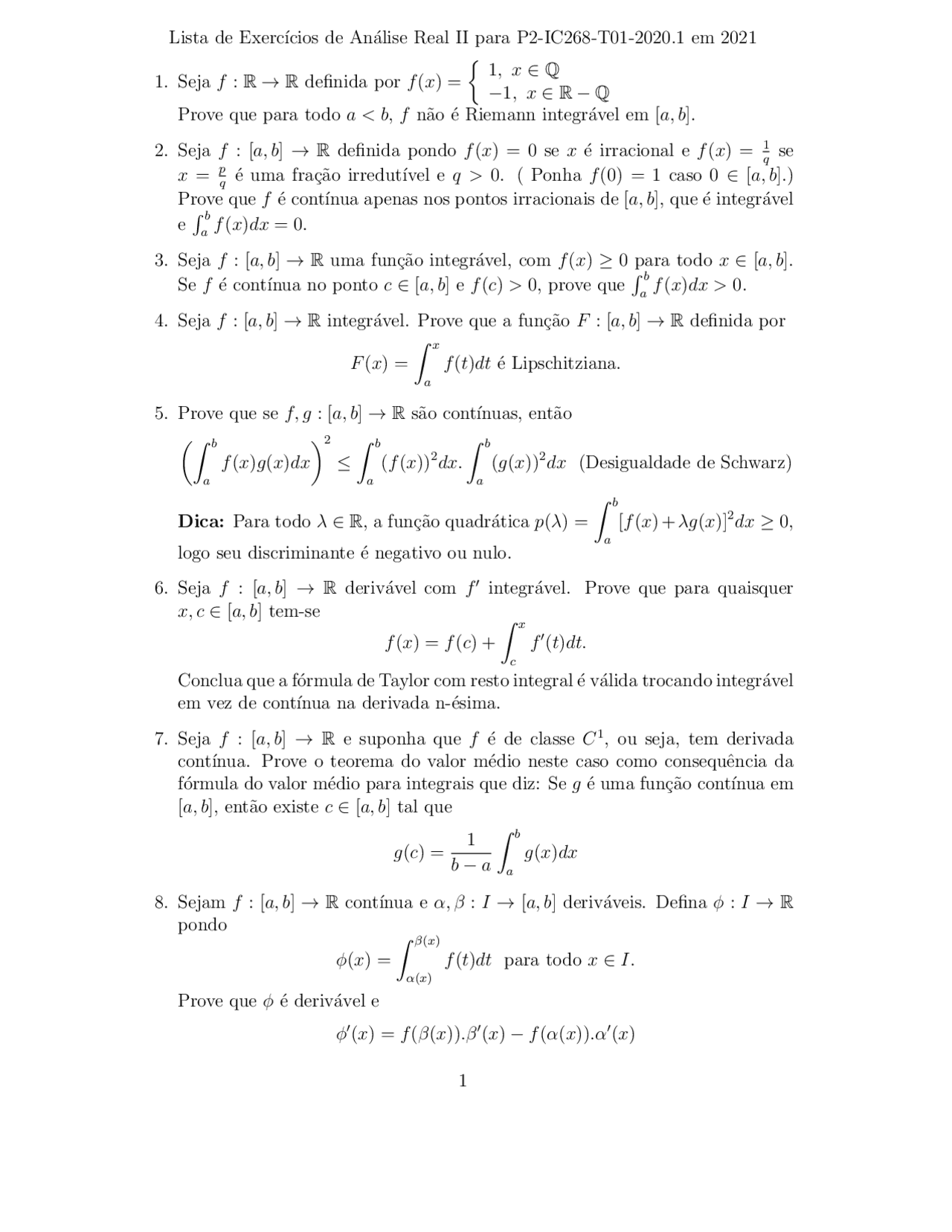 Exercicio De Analise 2 Docsity