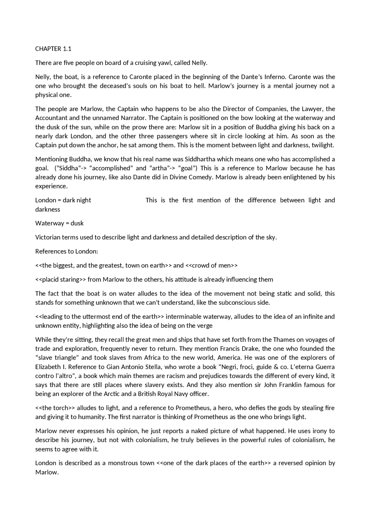Capitolo I Di Heart Of Darkness Docsity
