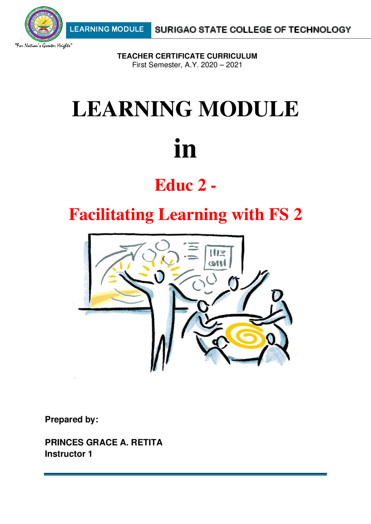 Educ 2 Learning Module | Lecture notes Vocational education | Docsity