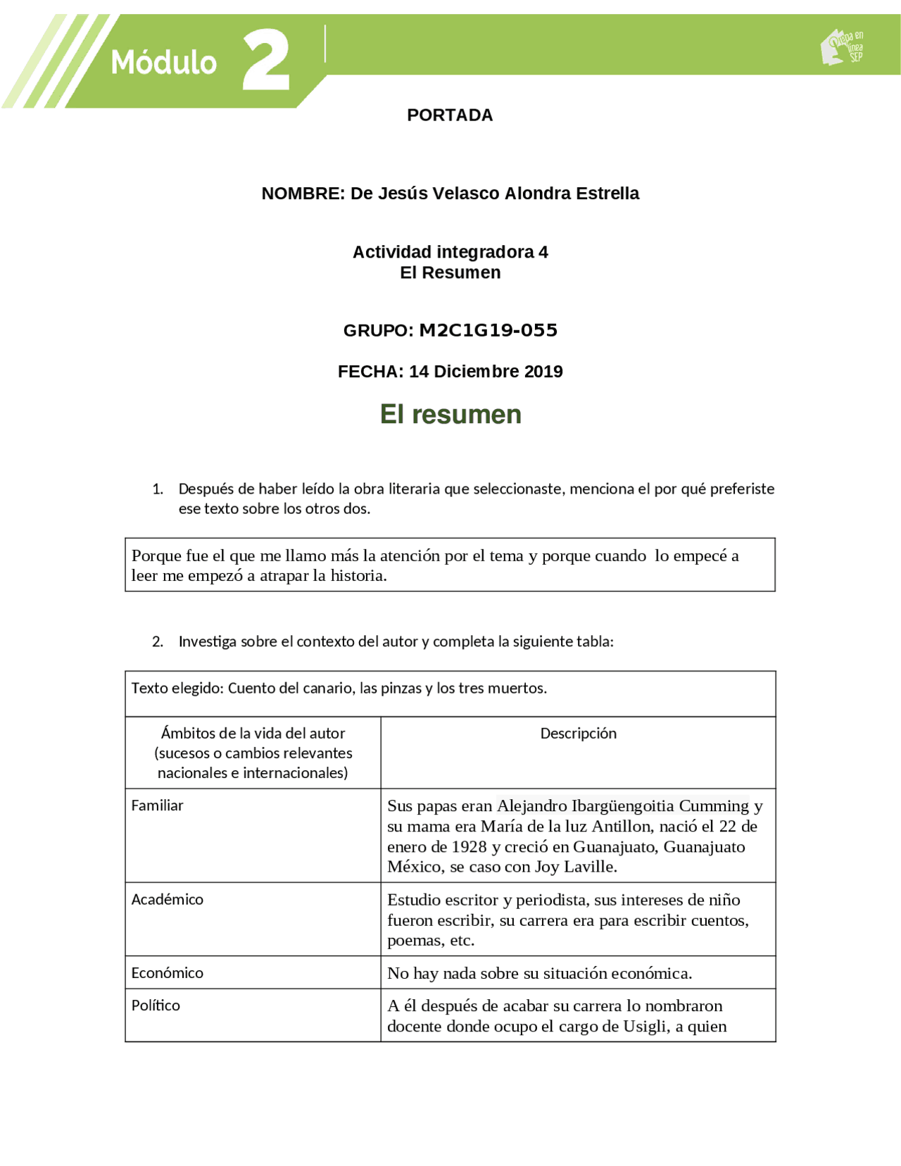 Actividad Integradora 4 El Resumen Resúmenes De Economía De La