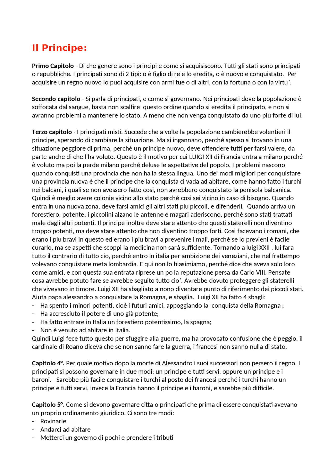 Libro Il Principe Di Niccolò Machiavelli Docsity