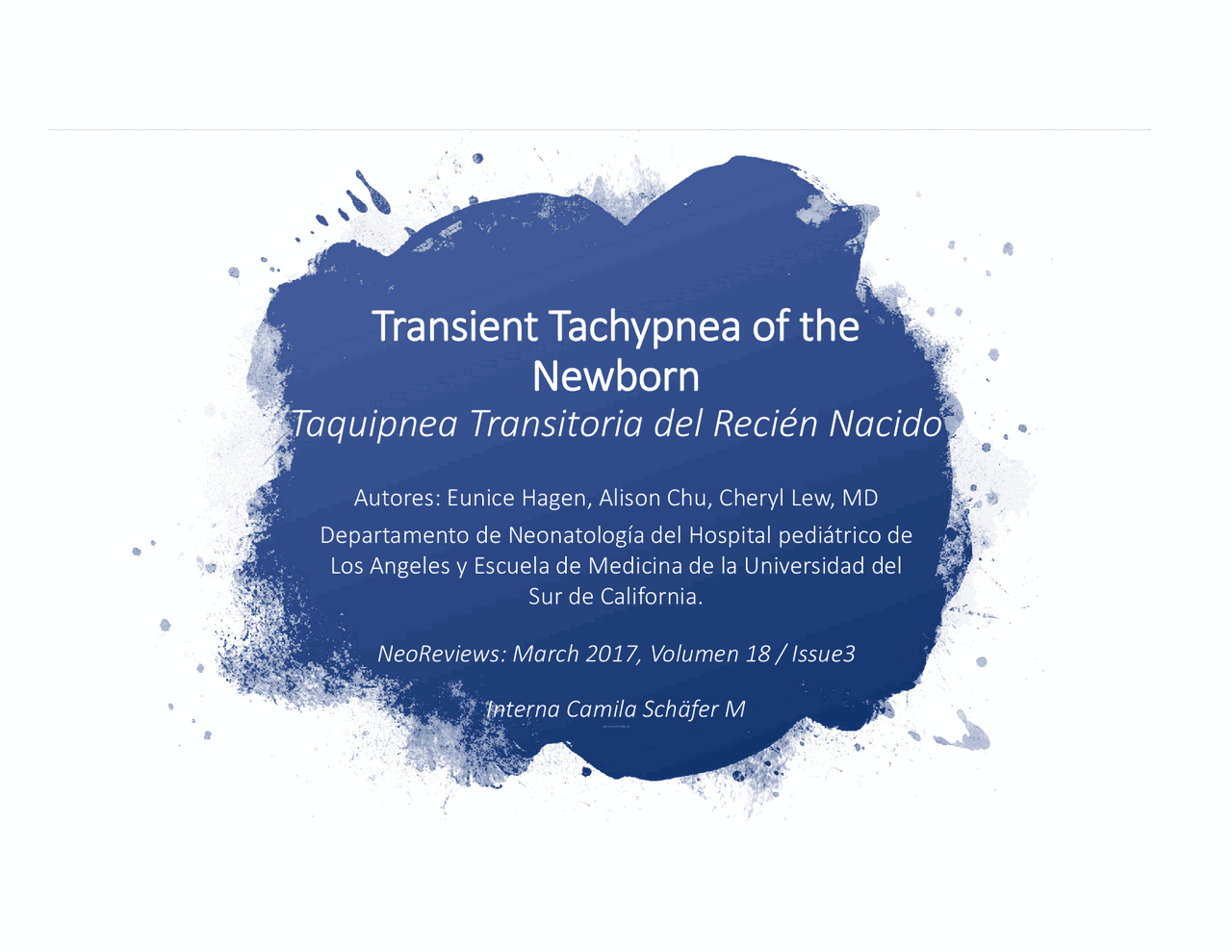 Ttrn Taquipnea Transitoria Resúmenes De Pediatría Docsity