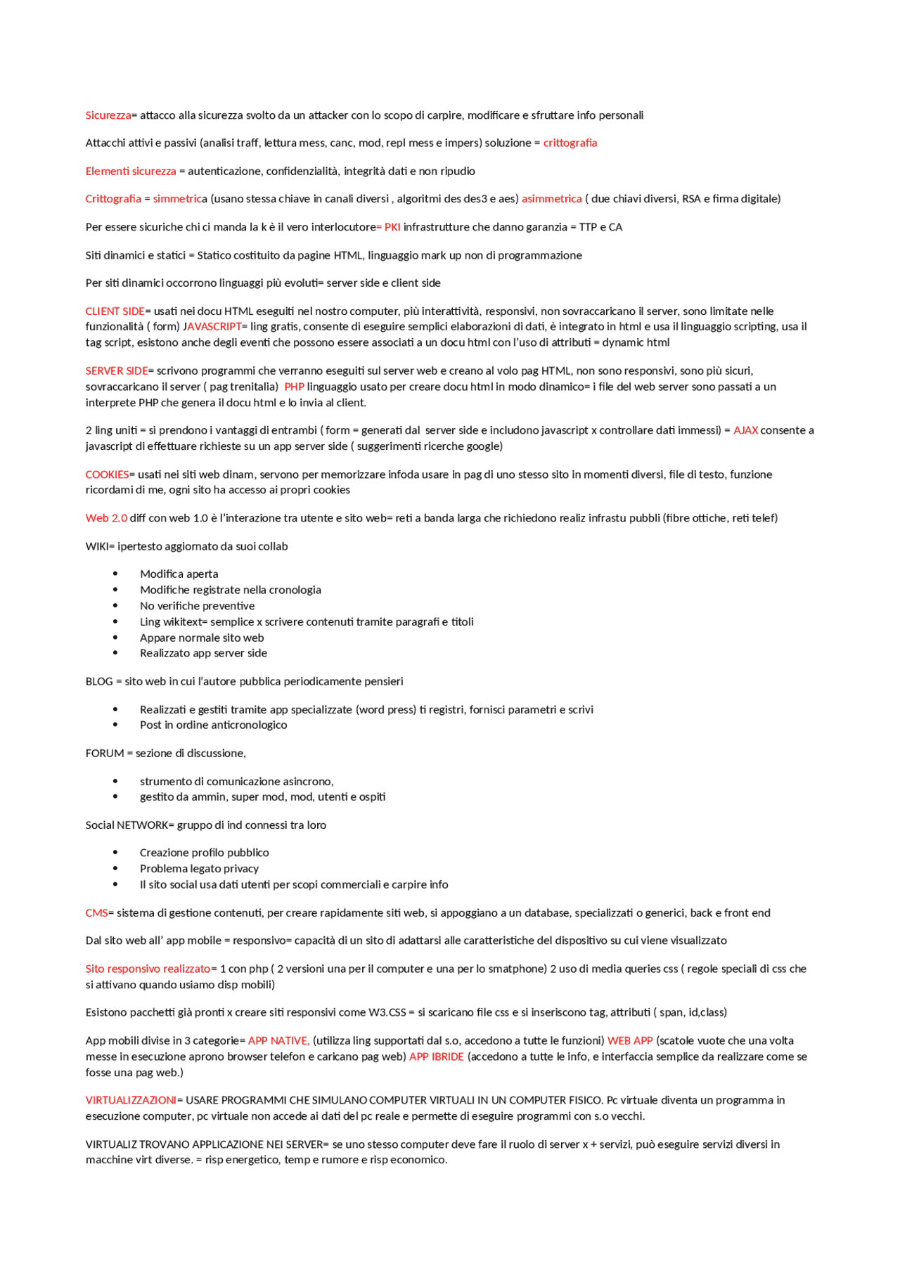 Mappe Concettuali Informatica 2 Docsity