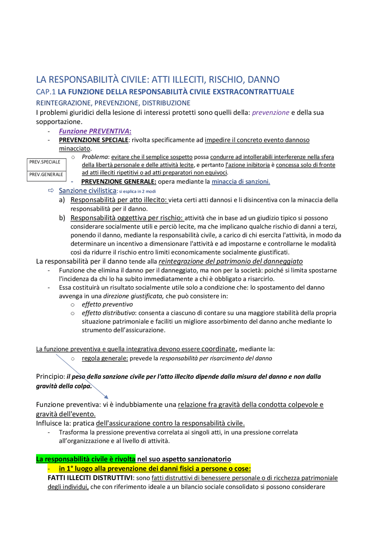 Riassunto Completo Trimarchi Docsity