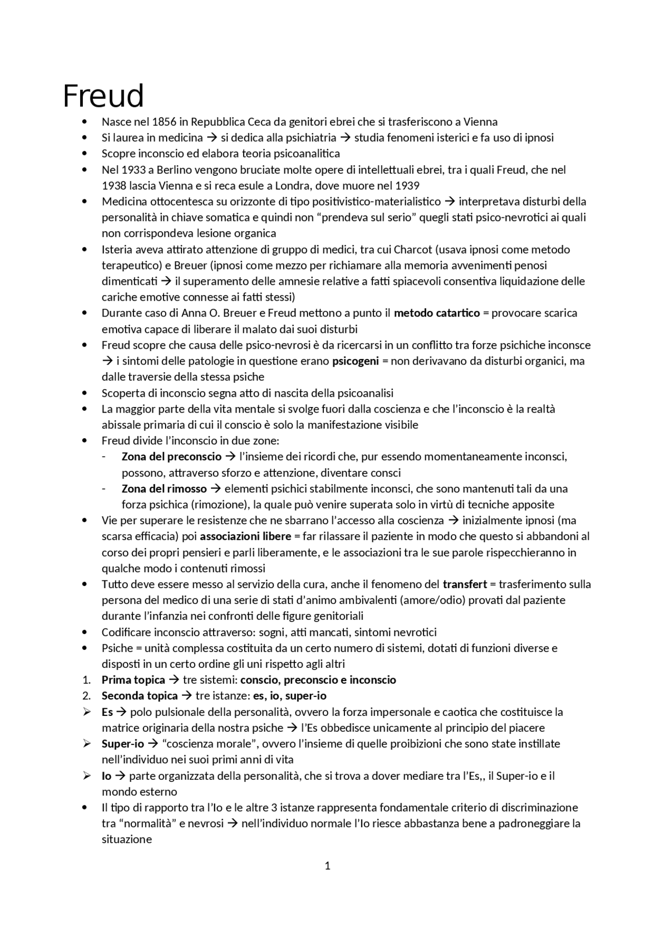 Riassunto Di Freud E Popper Docsity