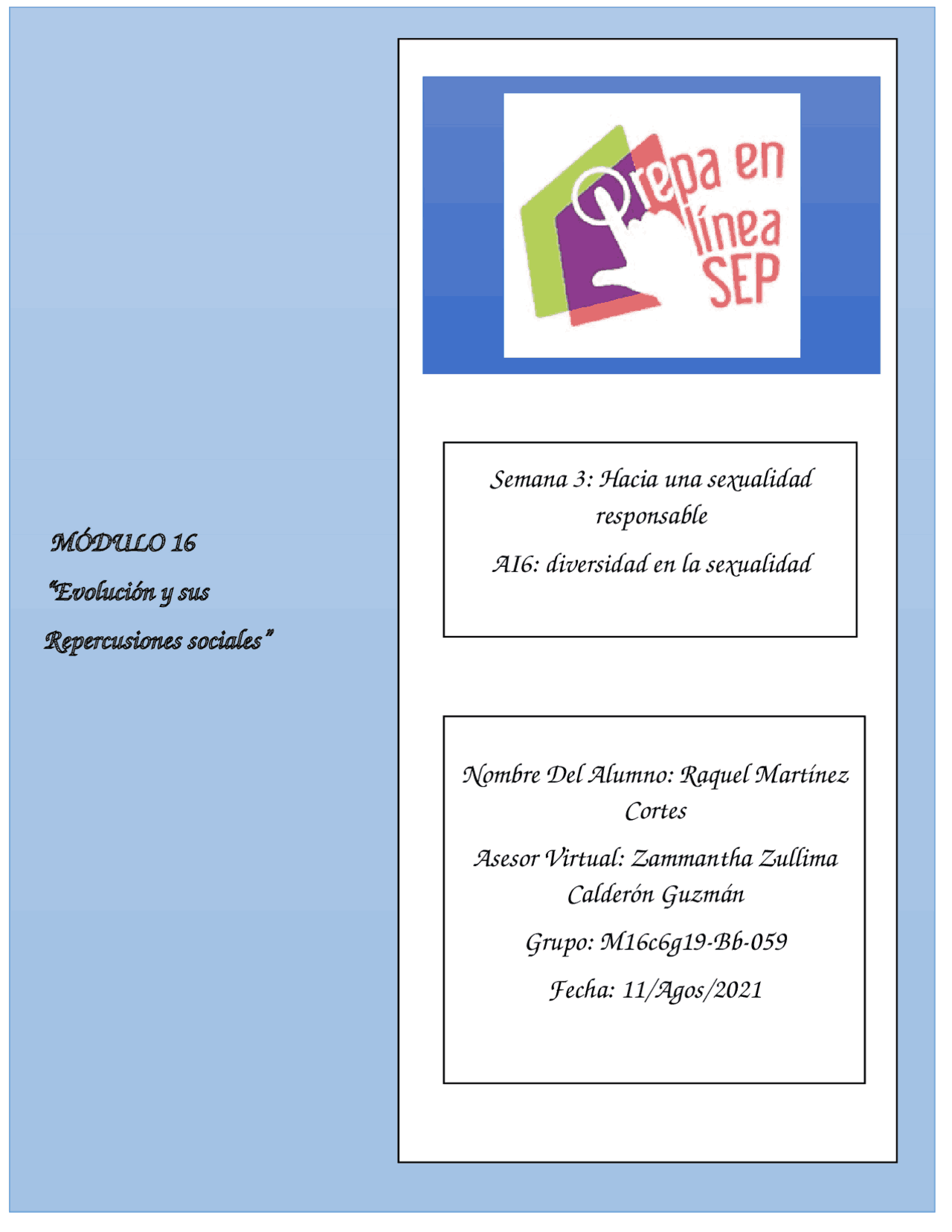 Modulo 16 Sema 3 Actividad Integradora 6 - Docsity