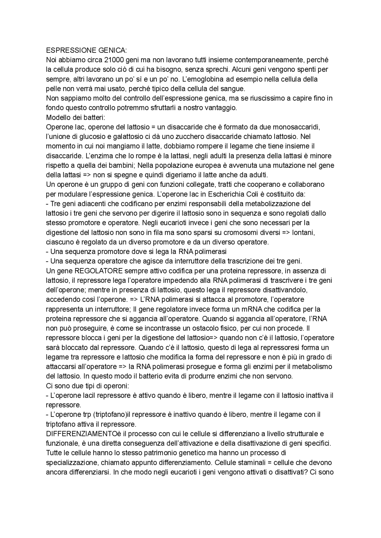 Appunti Di Biologia Liceo Classico Docsity
