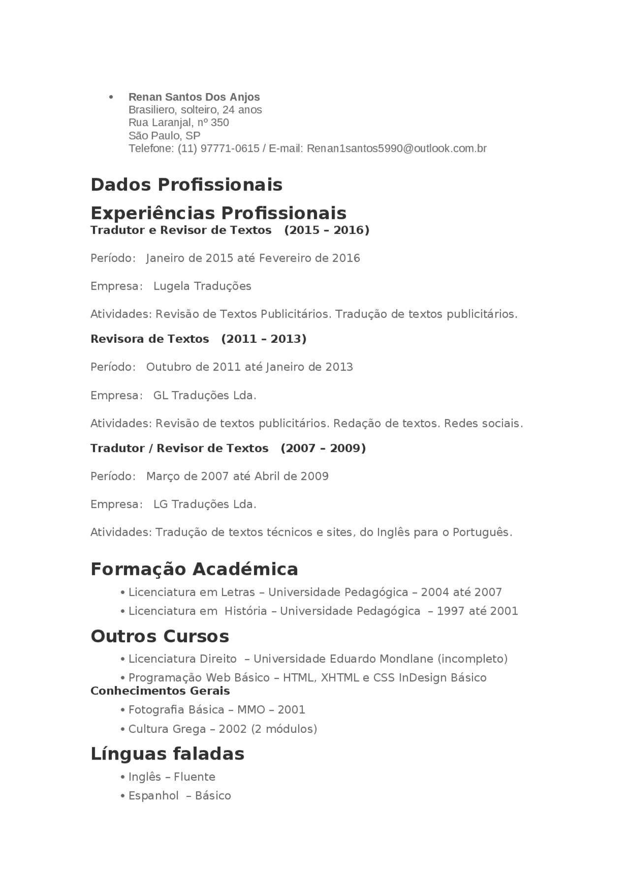 Modelos de curriculo | Esquemas Português (Gramática - Literatura ...