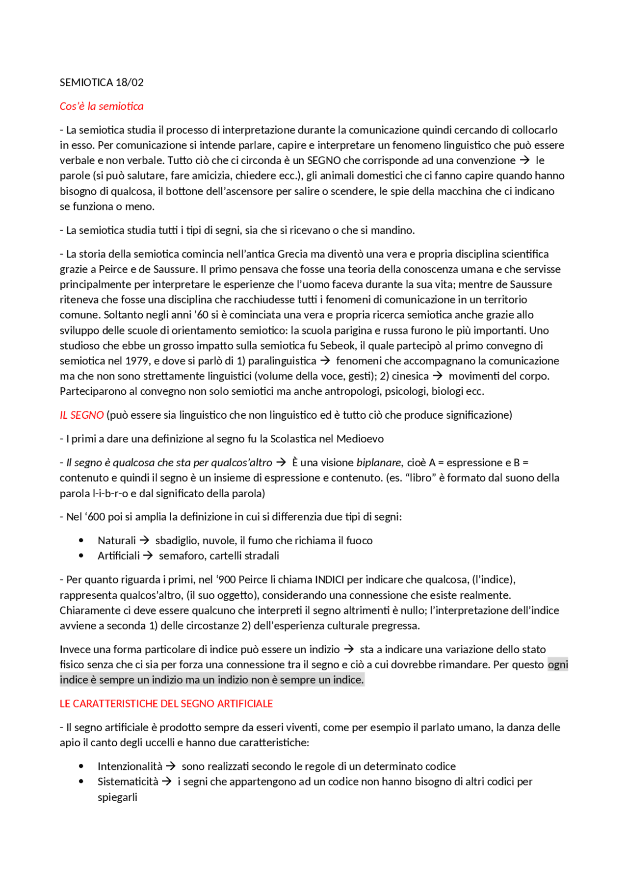 Appunti Corso Semiotica Appunti Di Semiotica Docsity