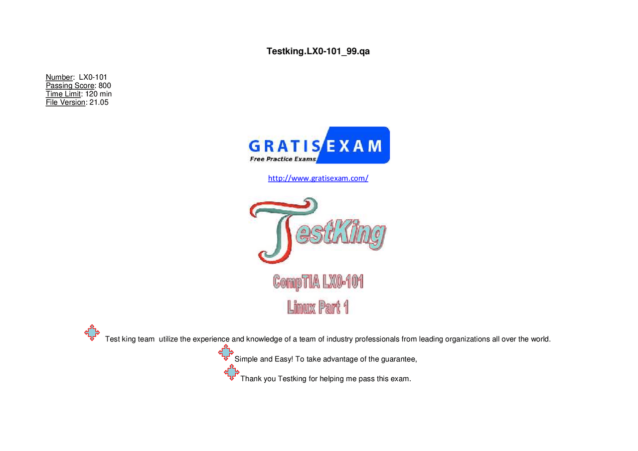 CompTIA Linux+ [Powered by LPI] Exam 1 | Exams Computer Networks | Docsity