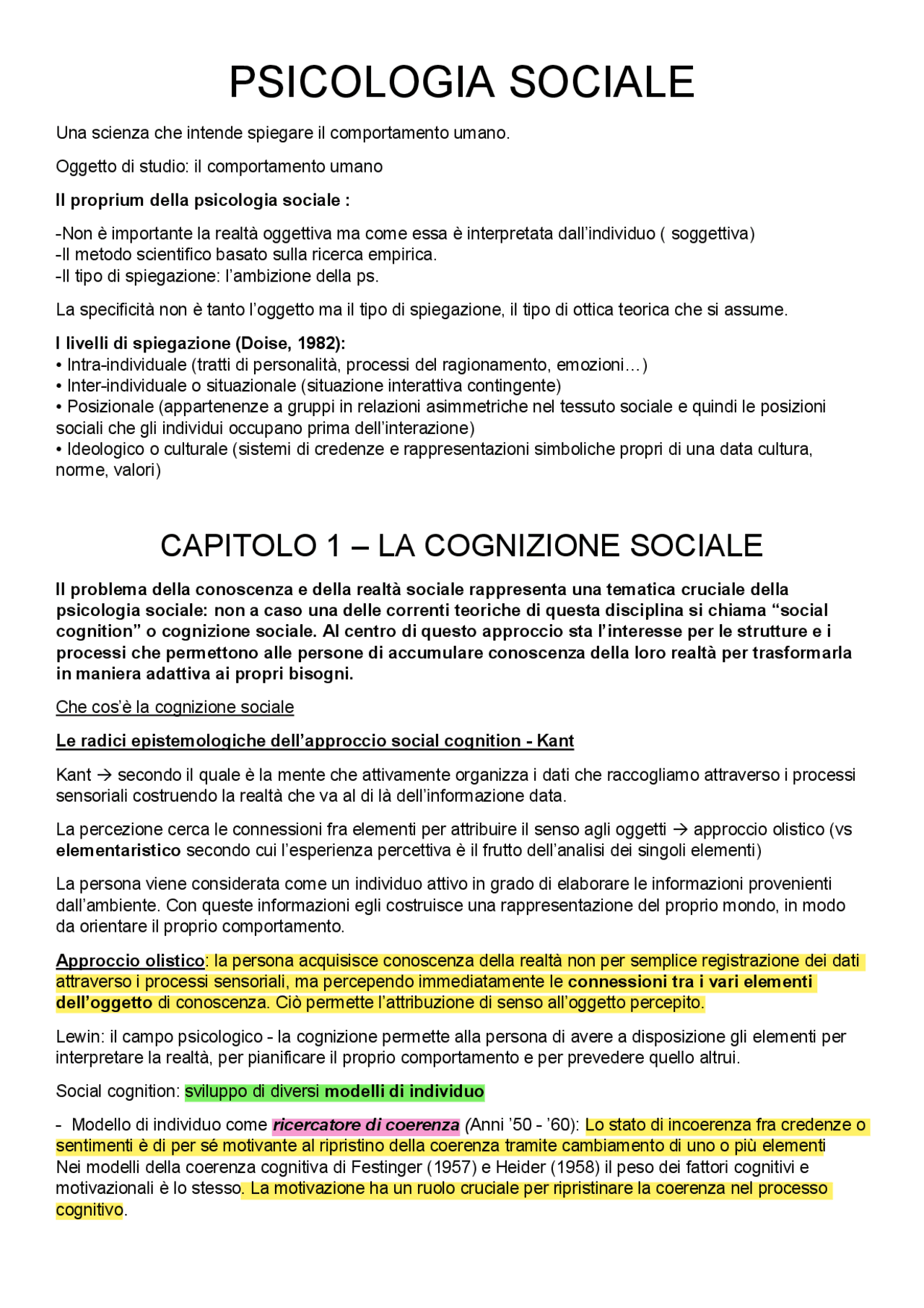 Riassunto Libro Psicologia Sociale Di Palmonari A Cavazza N E Rubini