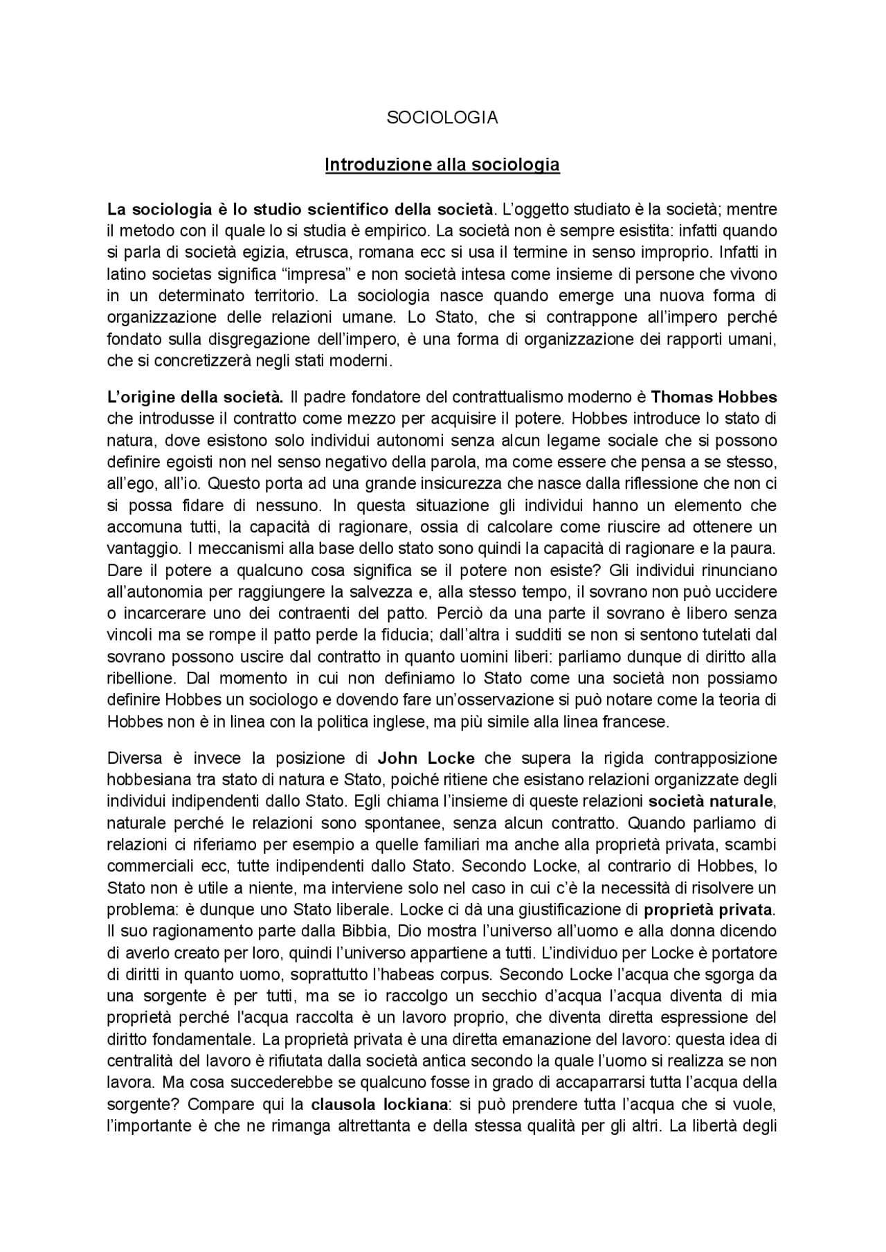 Introduzione alla sociologia di Santambrogio - Docsity