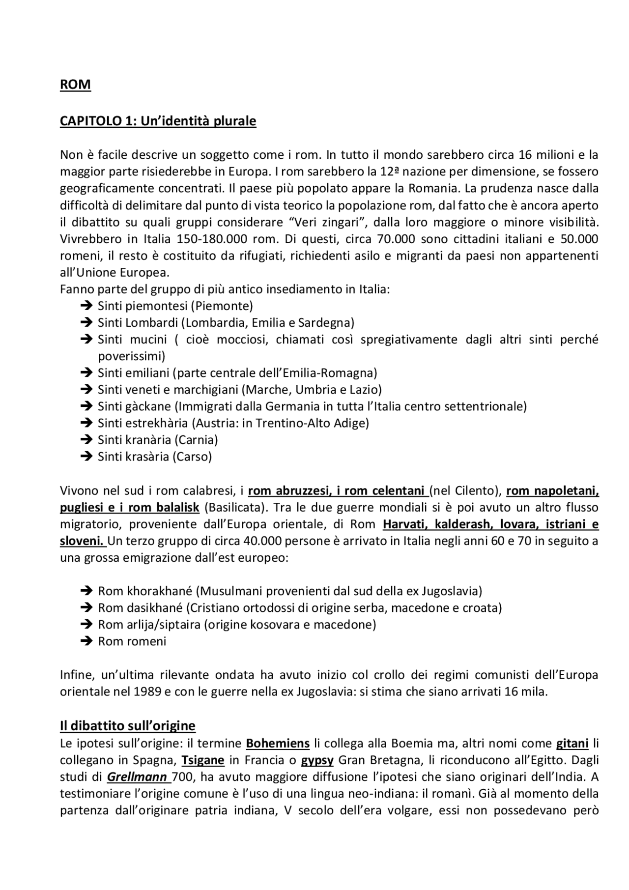 Riassunto Tra Noi E I Rom Docsity