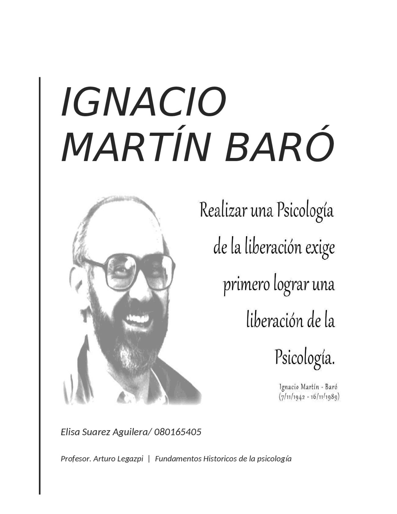 Resumen y biografia sobre ignacio Martin Baró | Apuntes de Psicología ...