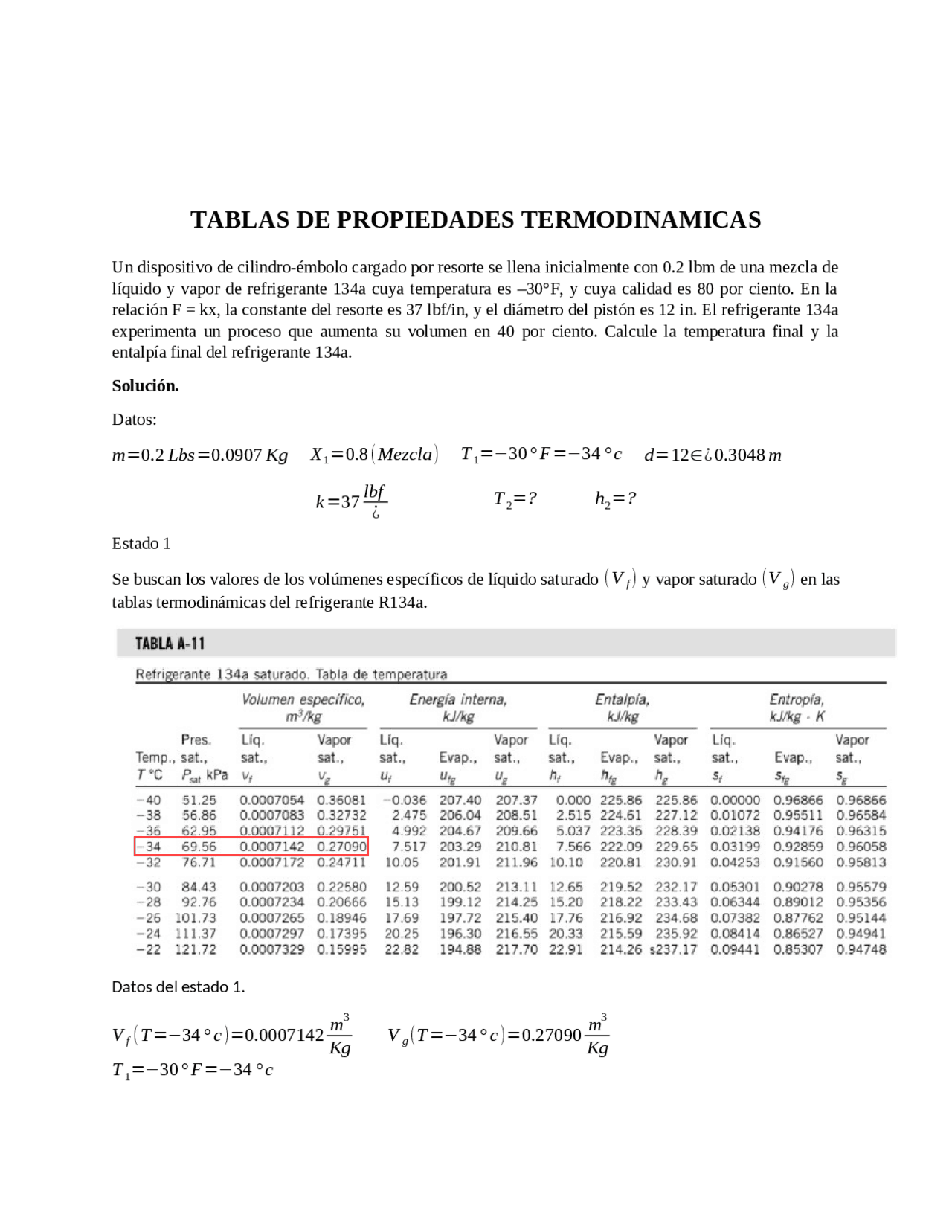 Ejercicio Termofluidos Ejercicios De Física Docsity