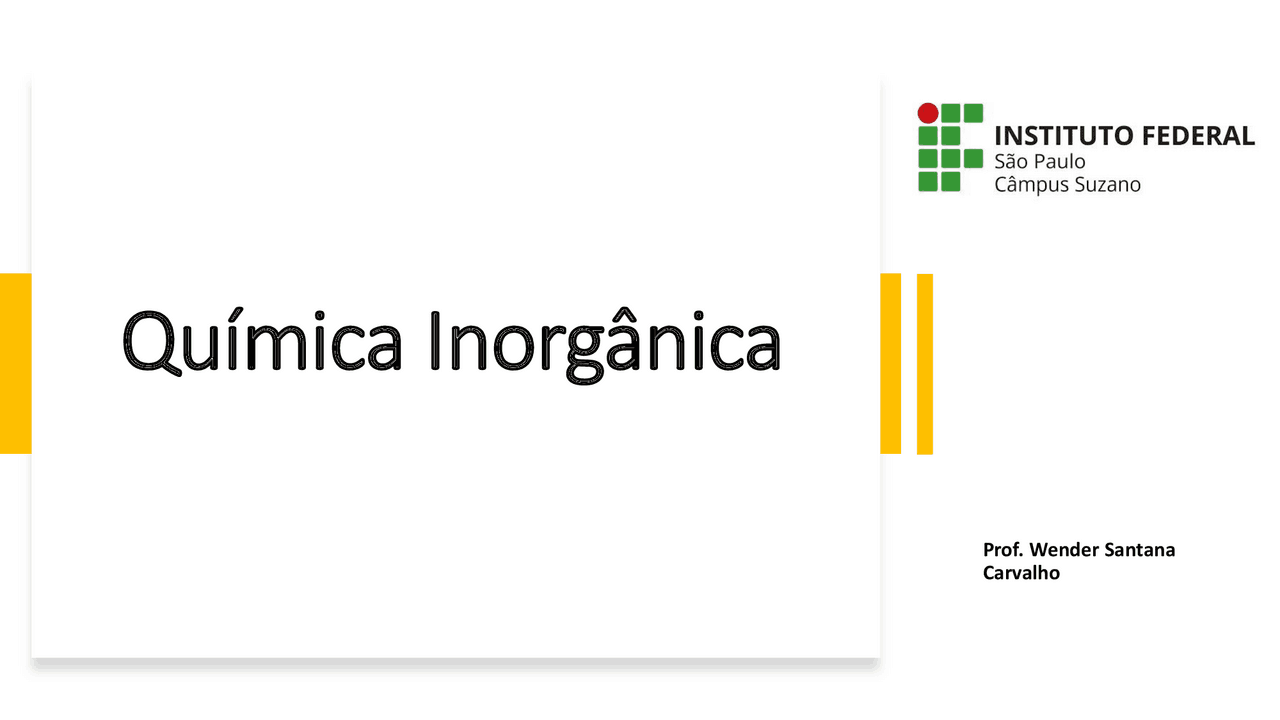 Slides Química Inorgânica Docsity