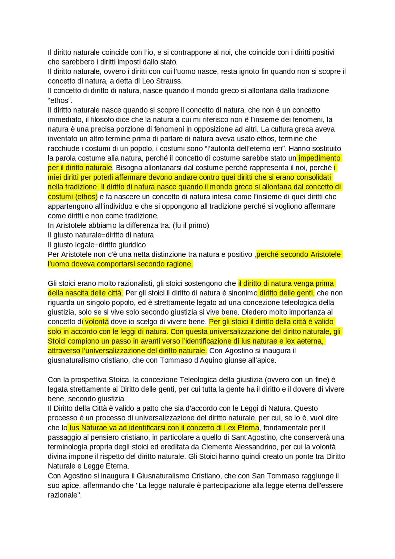 Definizione Di Giusnaturalismo Docsity