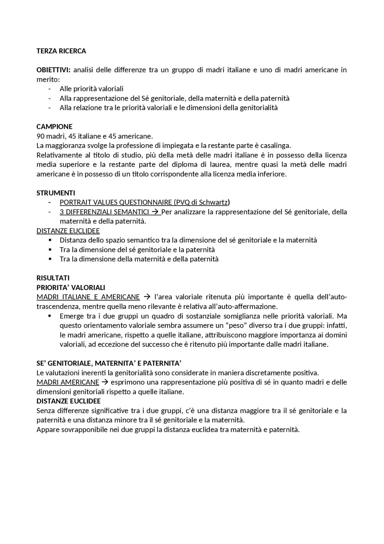 Riassunto Ricerca N 3 Del Libro Maternità E Paternità Docsity
