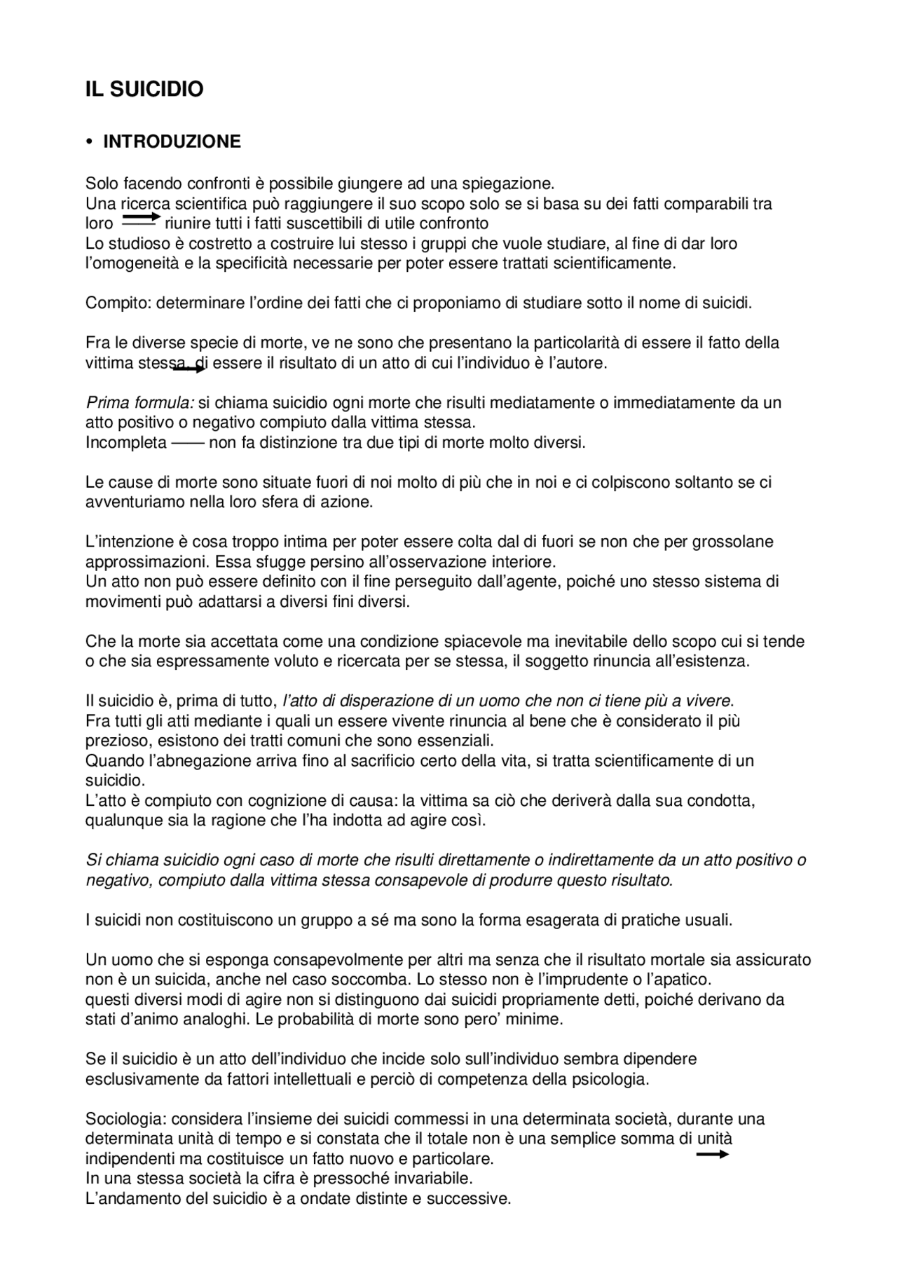 Il Suicidio Di Durkheim Docsity