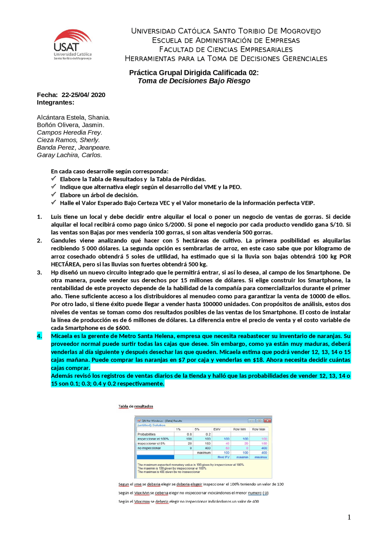 Tarea Calificada De La Unidad Docsity