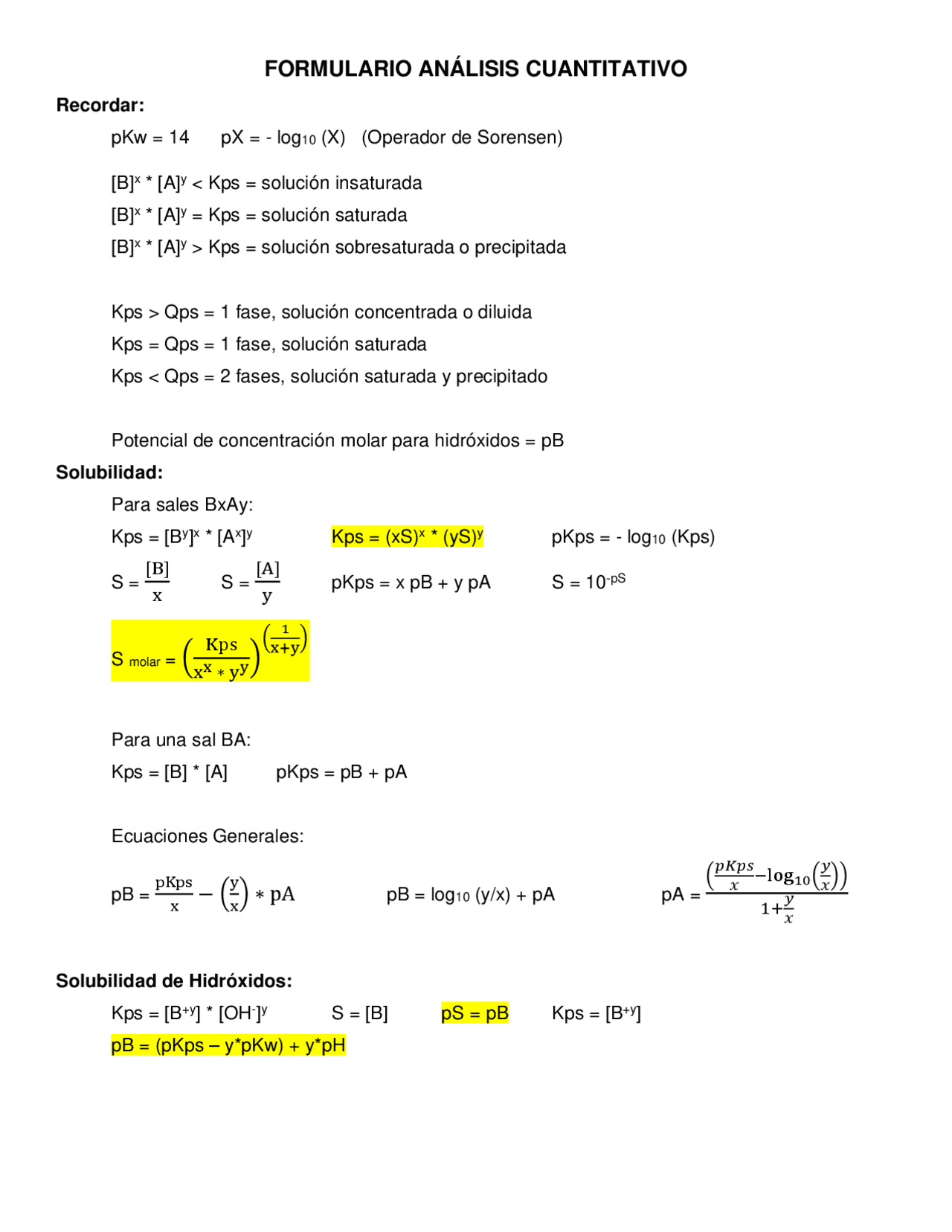 Formulario De Análisis Cuantitativo Docsity
