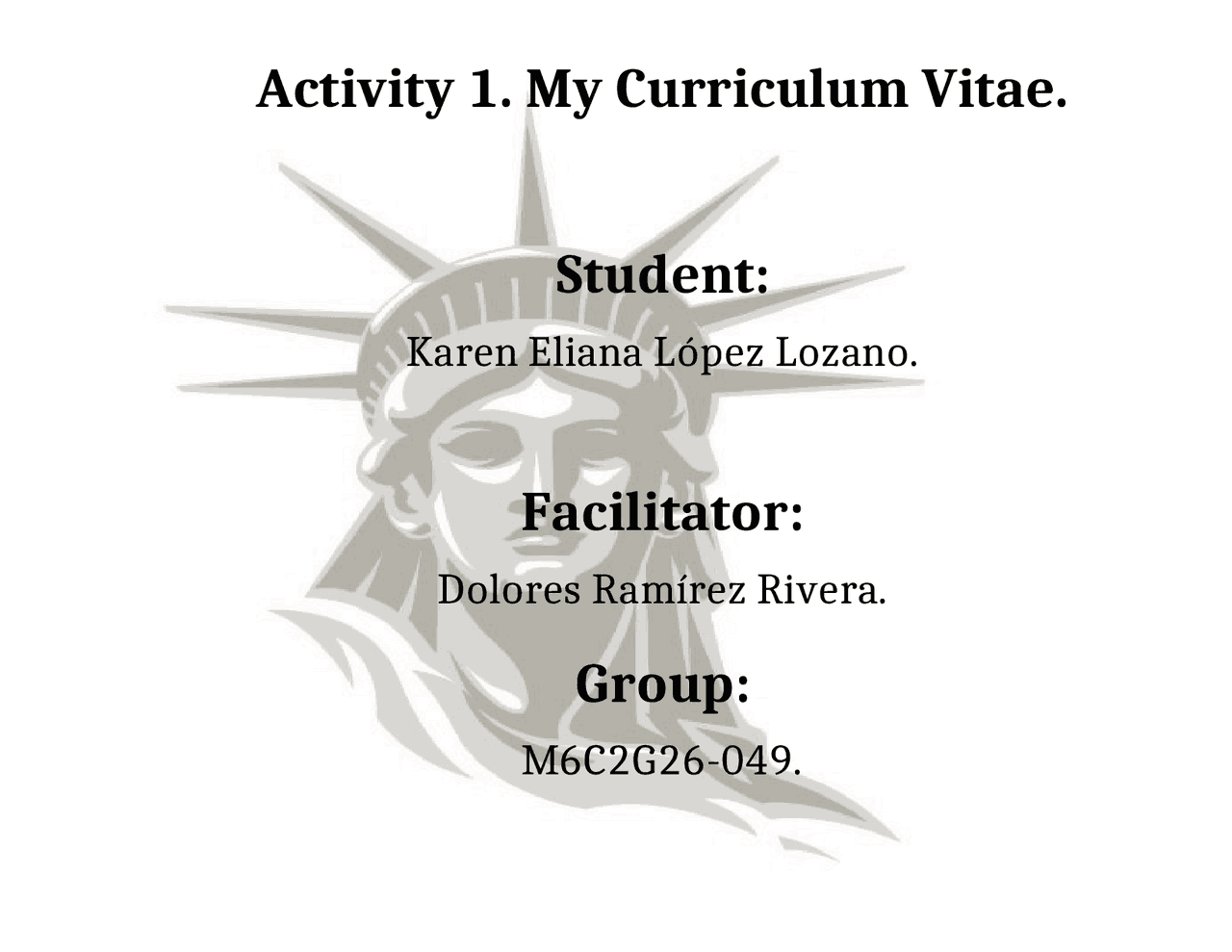 My Curriculum Vitae Módulo 6 Docsity