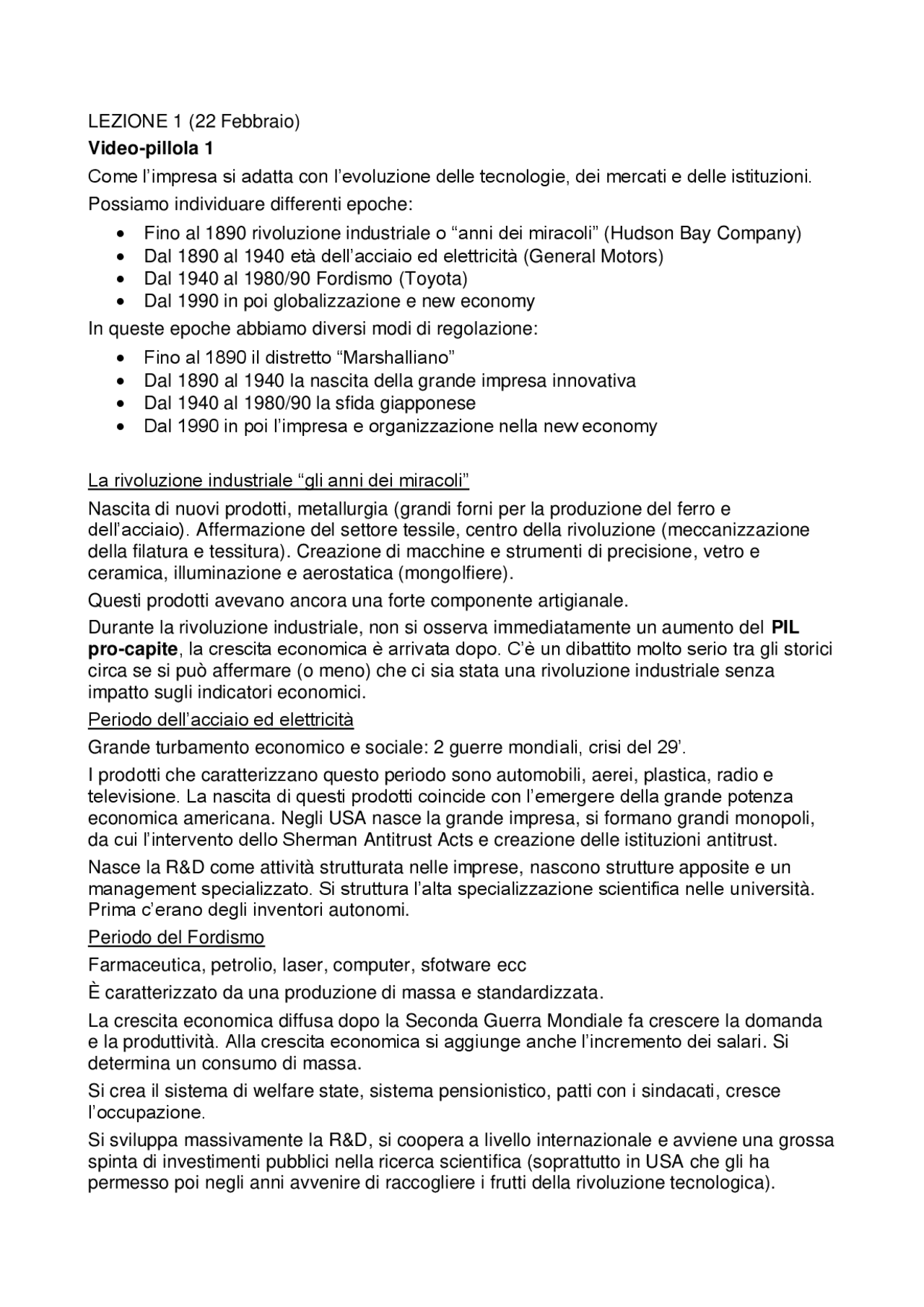 Dispensa 1° parziale - Docsity