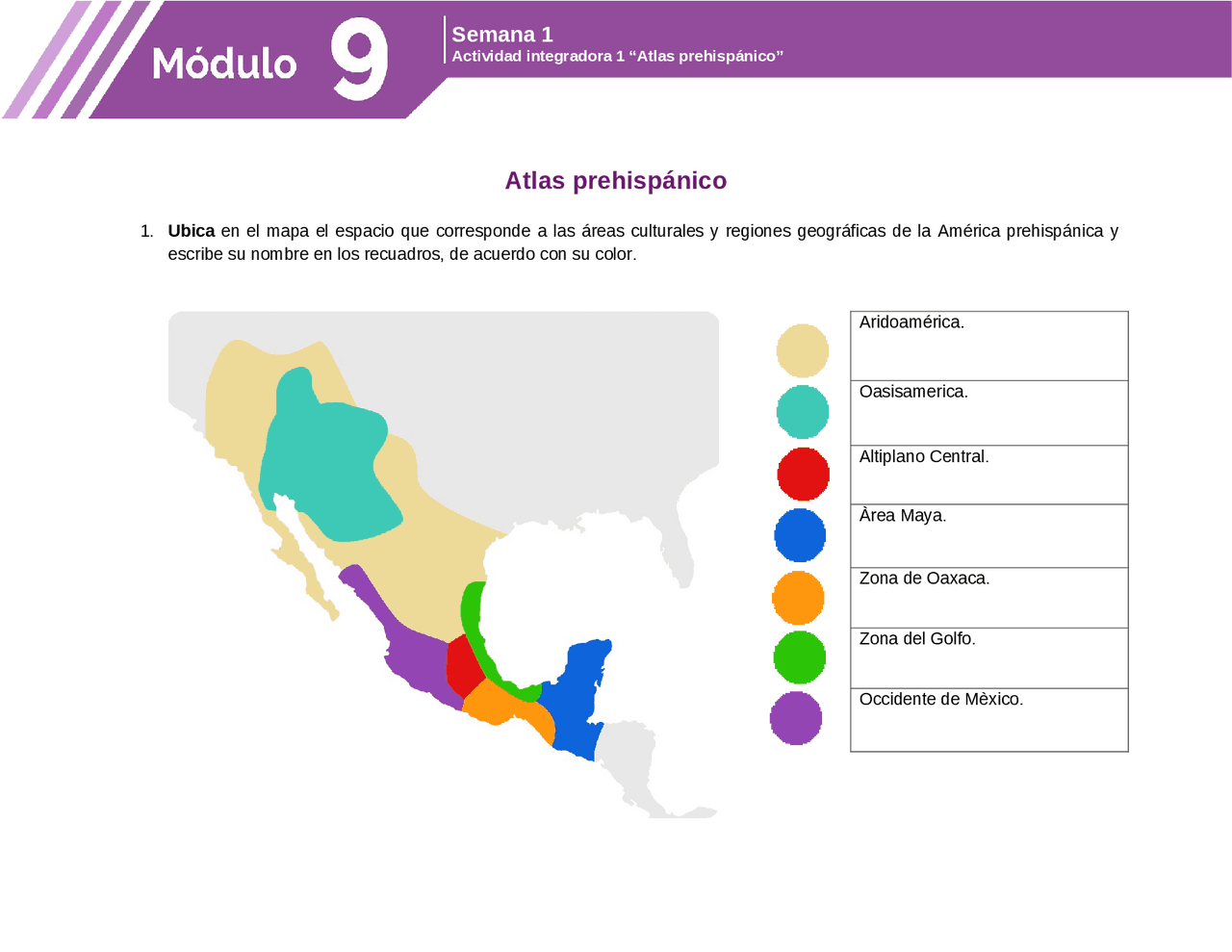 Actividad Integradora 1 Módulo 9 Atlas Prehispánico Ejercicios De