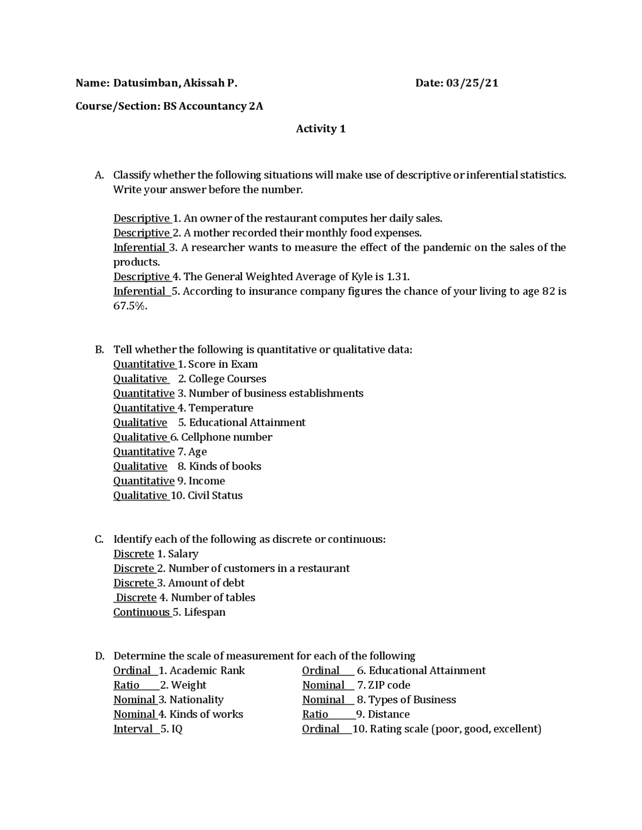 Introduction To Statistics And Sampling Techniques Docsity
