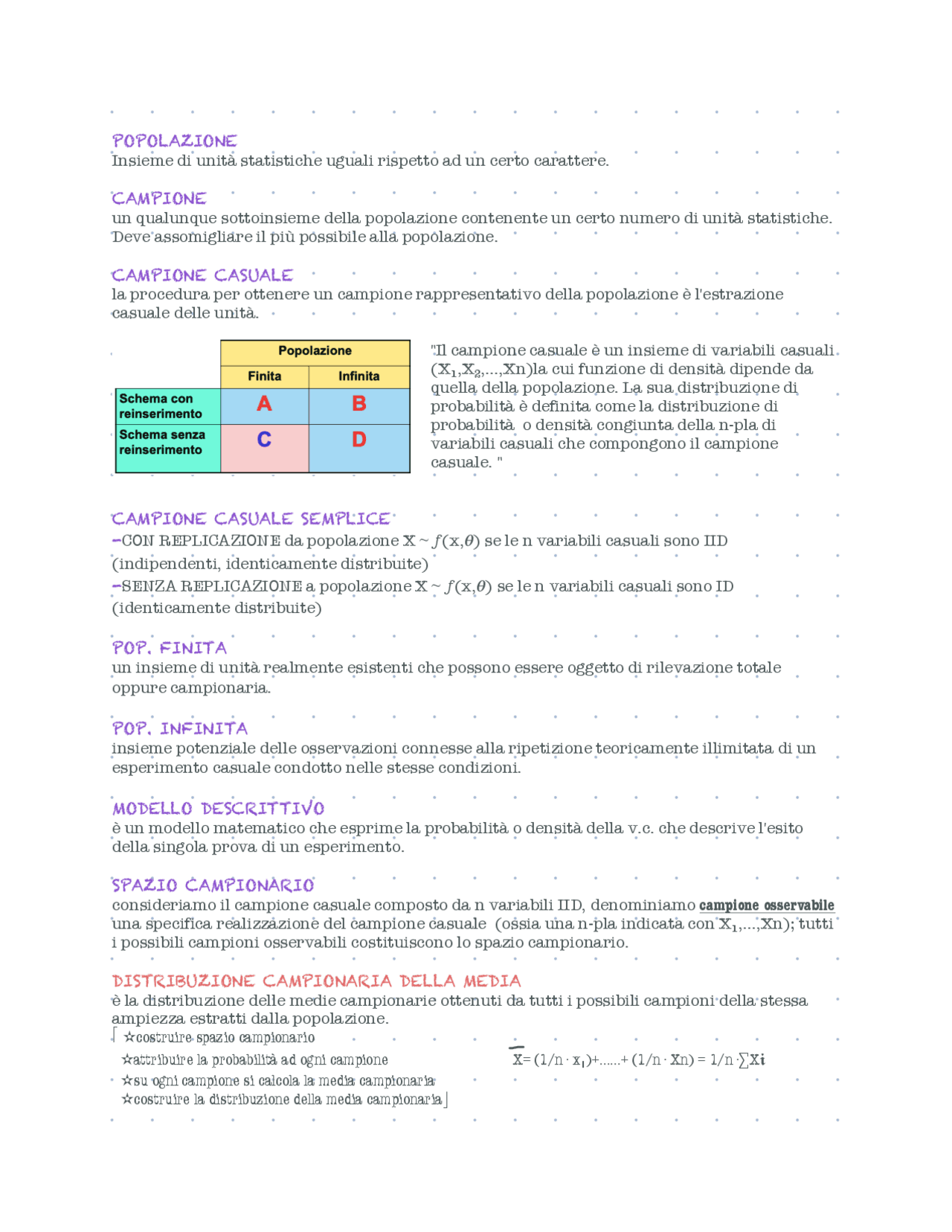 Riassunto Di Statistica Ii Sbobinature Di Statistica Docsity