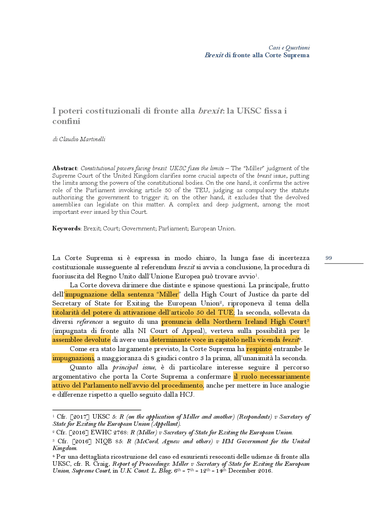Riassunto Principali Tappe Brexit Appunti Di Diritto Comparato Docsity