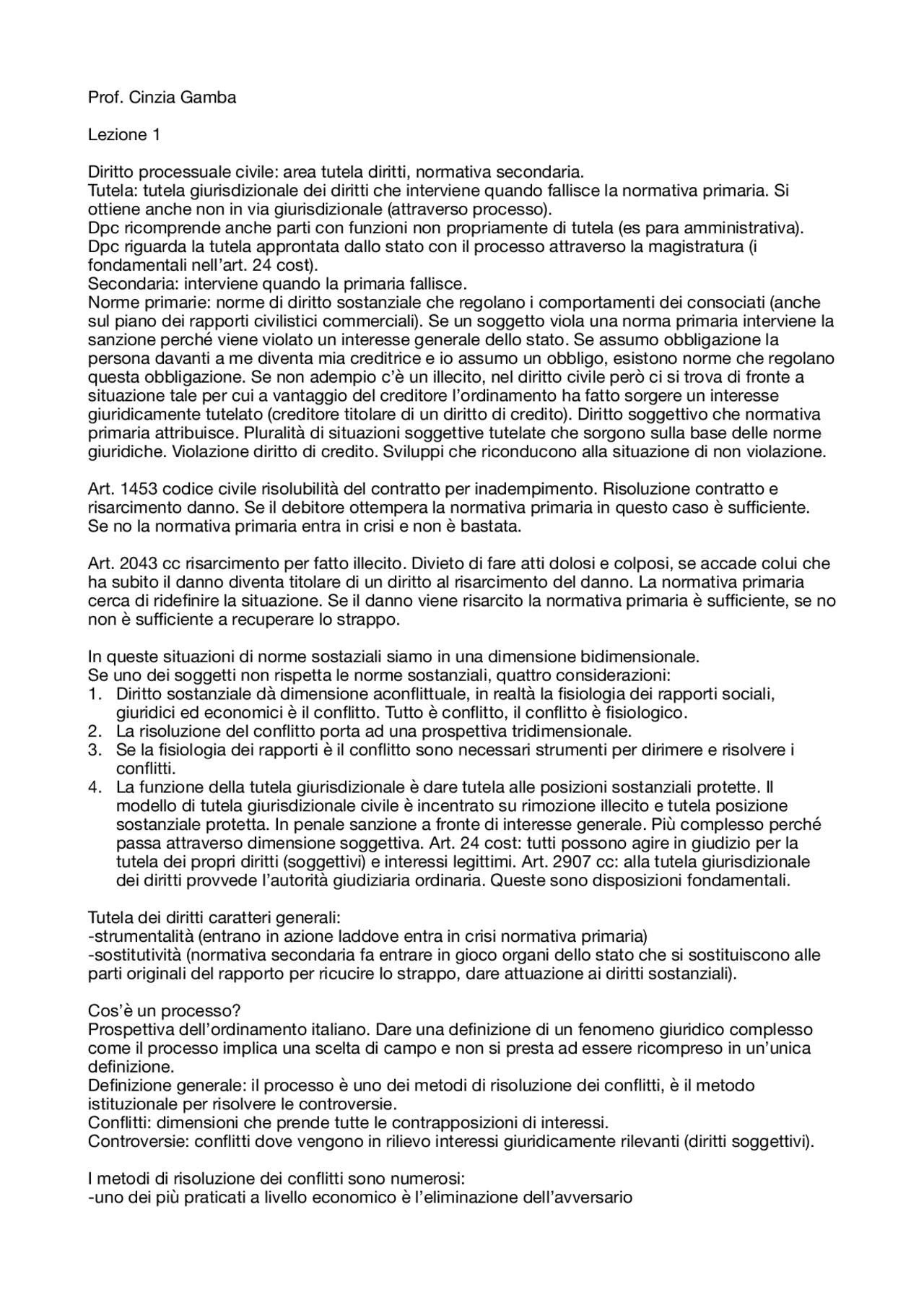 Appunti Diritto Processuale Civile Appunti Di Diritto Processuale