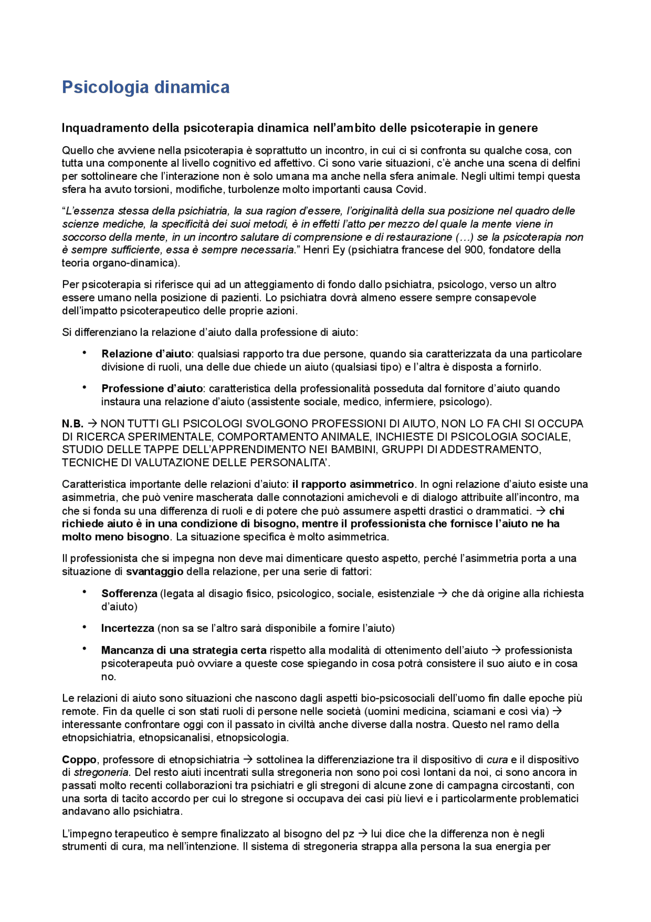 Psicologia Dinamica Unipi Un Modulo Elementi Di Psichiatria E