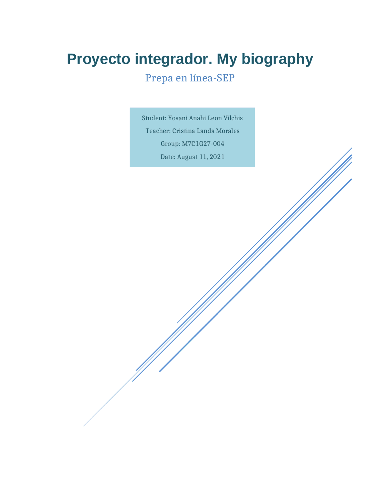 Proyecto Integrador Modulo 7 Ejercicios De Inglés Docsity