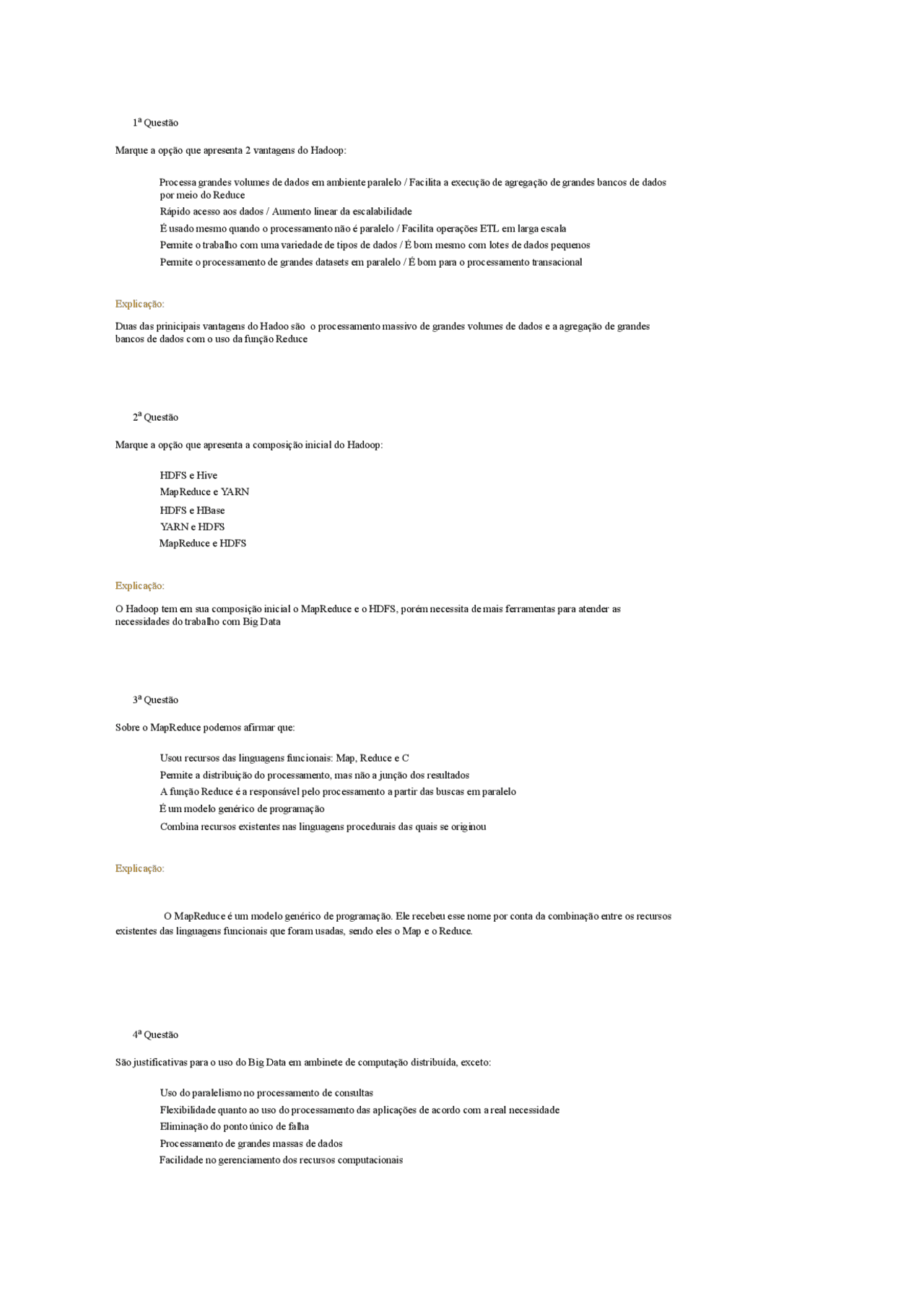 Execicio Matematica Banco De Dados Docsity