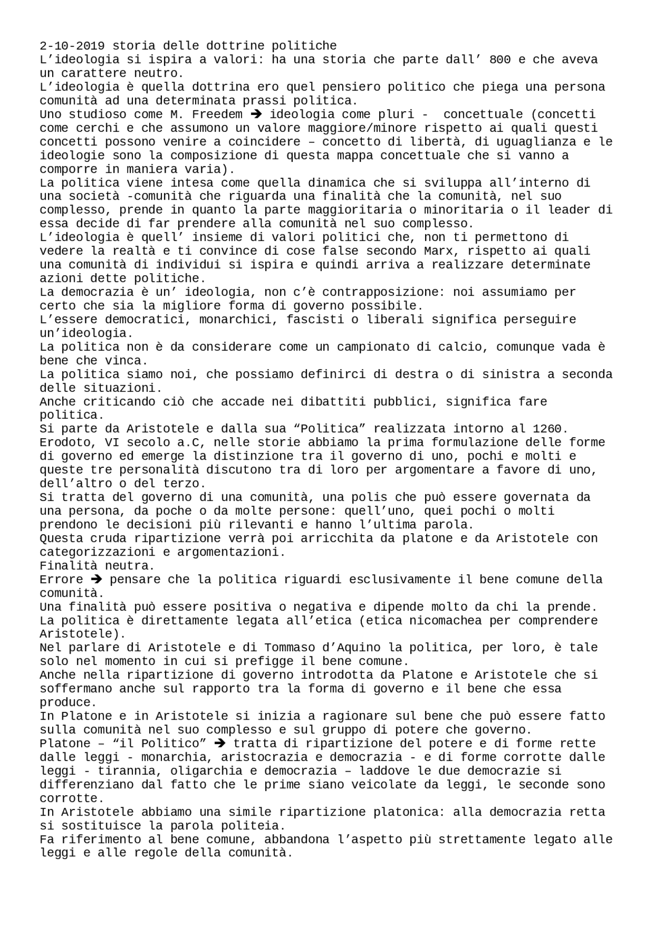 Appunti Della Terza Lezione Docsity