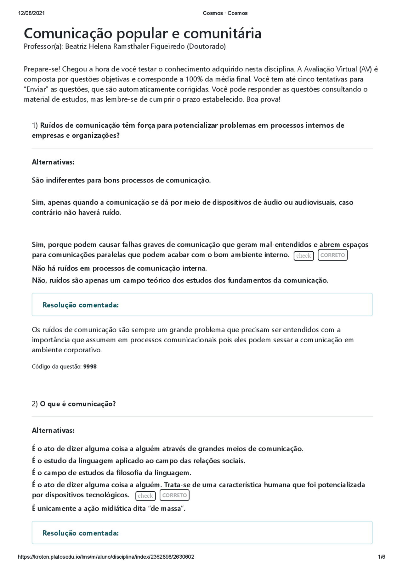 Unopar Gestão Pública Provas Comunicação Docsity